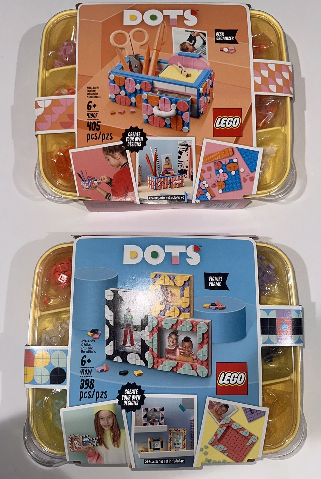 New LEGO DOTS 2 Pc Lot 41907 Create Designs Desk Organizer 41914 ...