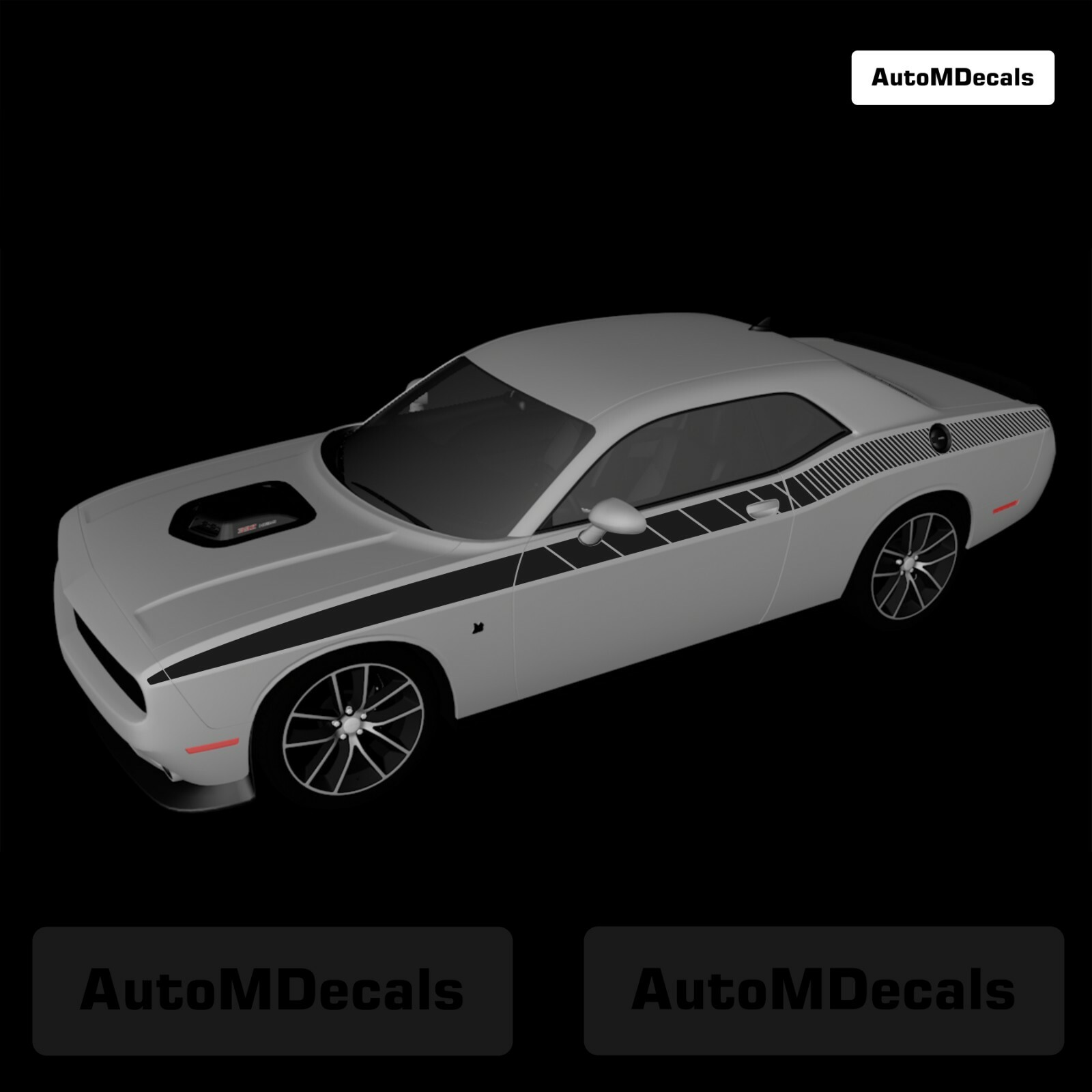 CUDA STRIPES SIDE VINYL DECALS STICKERS STRIPE FITS 2015 -2021 DODGE ...