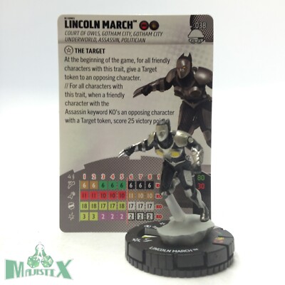 Heroclix DC Notorious set Lincoln March #038 Rare figure w/card! | eBay