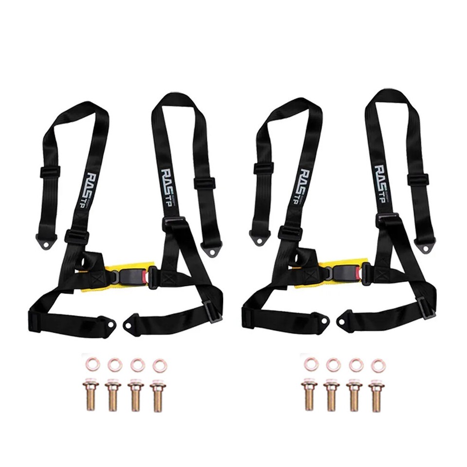 2 X UNIVERSAL 4 POINT BUCKLE RACING SEAT BELT HARNESS FOR Can-Am X3 ATV ...