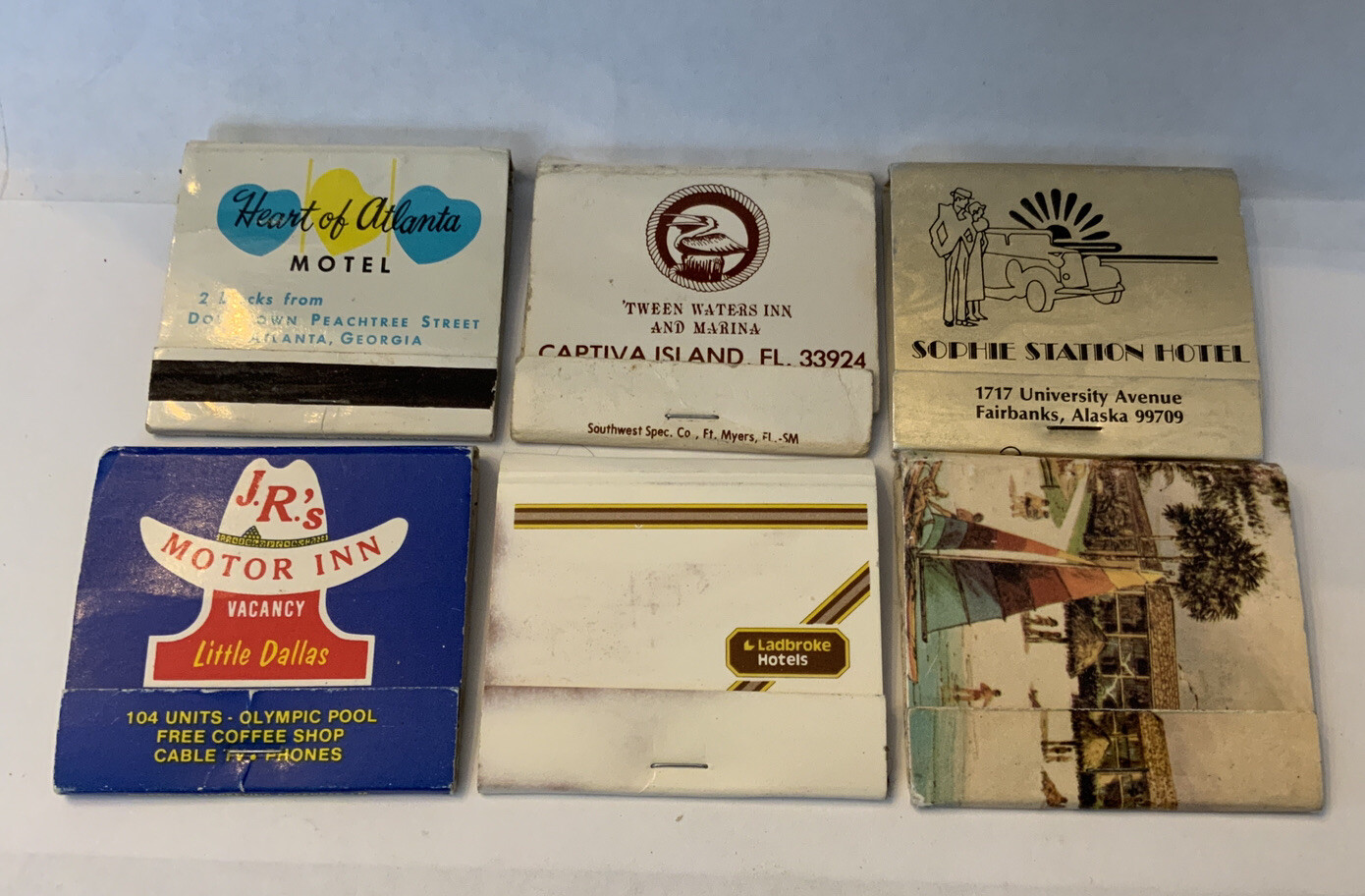 Assorted Vintage Hotel Matchbooks, Set of 6 | eBay