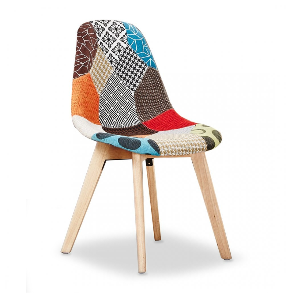 Fabia Dining Chair | Multi-Colour Patchwork Chairs | Retro Modern Chair ...