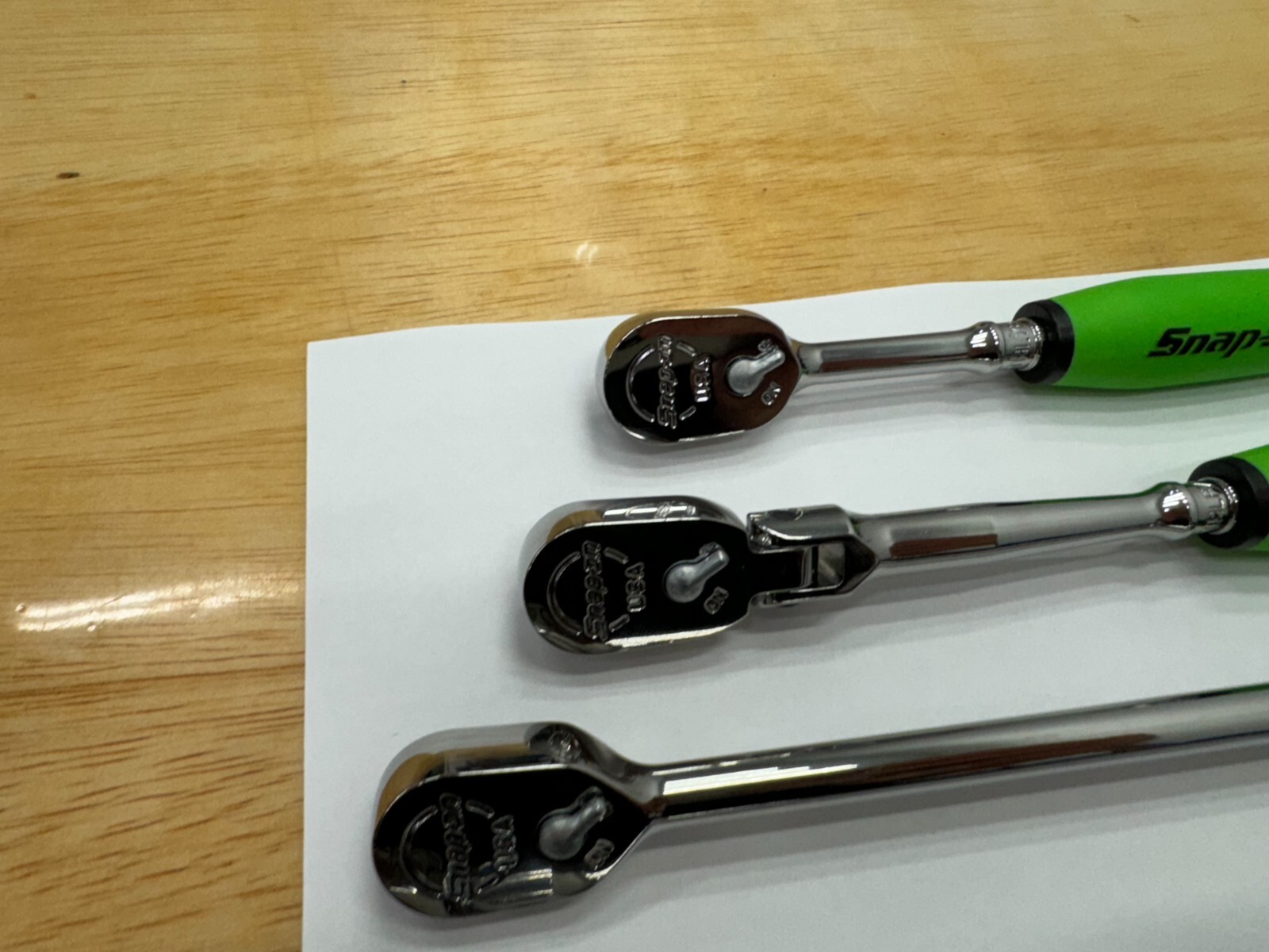 Snap-on Tools USA NEW 4pc REVERSE GREEN 1/4" Drive Soft Grip Mixed ...