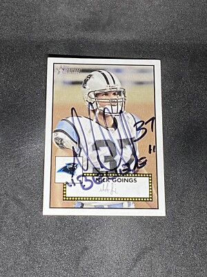 Nick Goings 2006 Topps Heritage #23 Carolina Panthers Autographed ...
