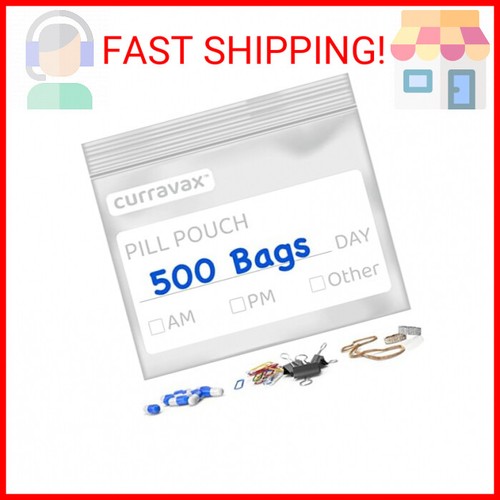 Pill Bags Pack of 500 - BPA Free 3 x 2.75 inch Pill Pouch - Reusable ...