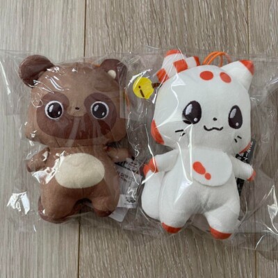 Little fox with two tails Odekake Plush doll Ponkichi Tenko Set of 2 ...