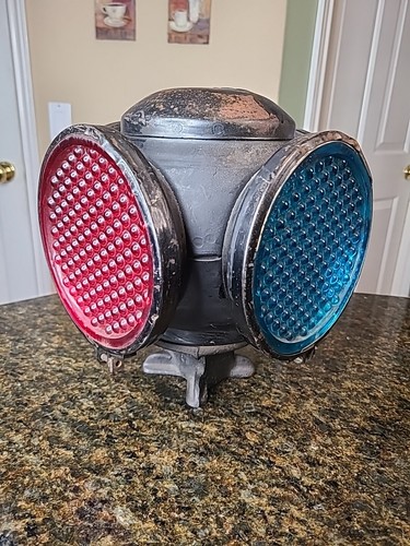 Adlake 4-Way Railroad REFLEX Switch Lamp Corning Glass Lenses 85857 ...