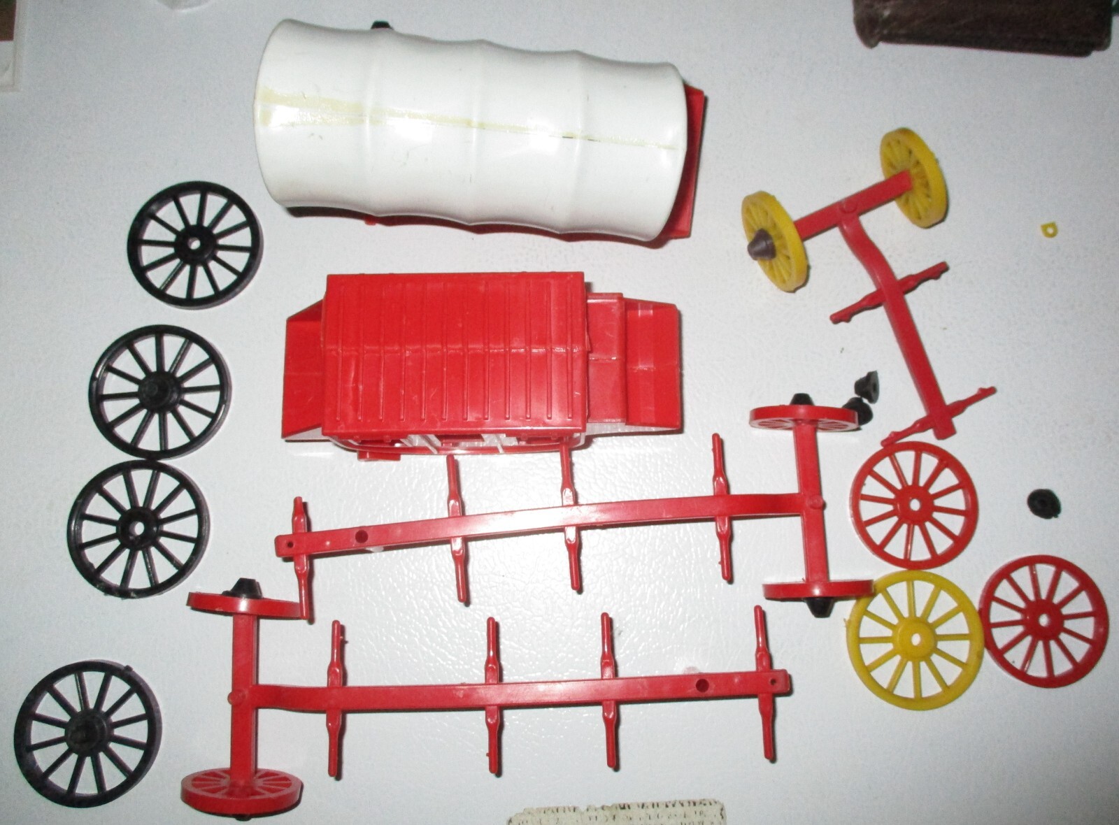 Rel 1950s Hard Plastic Damaged Red Wagon Parts and Wheels | eBay