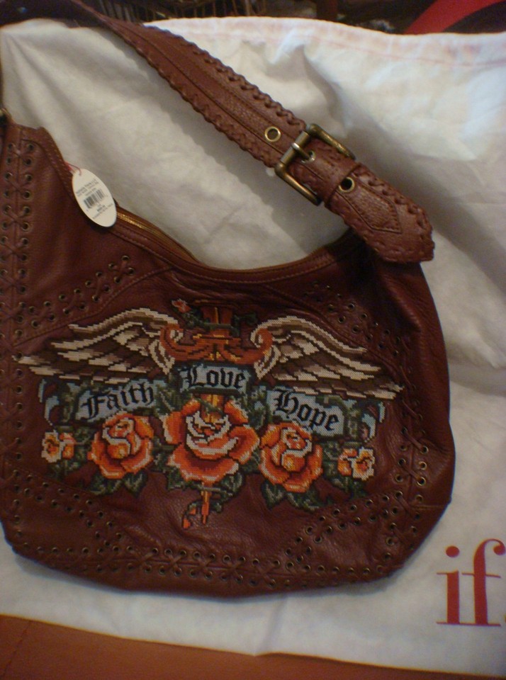 Isabella Fiore brown Faith Love Hope bag - NWT - $695 | eBay