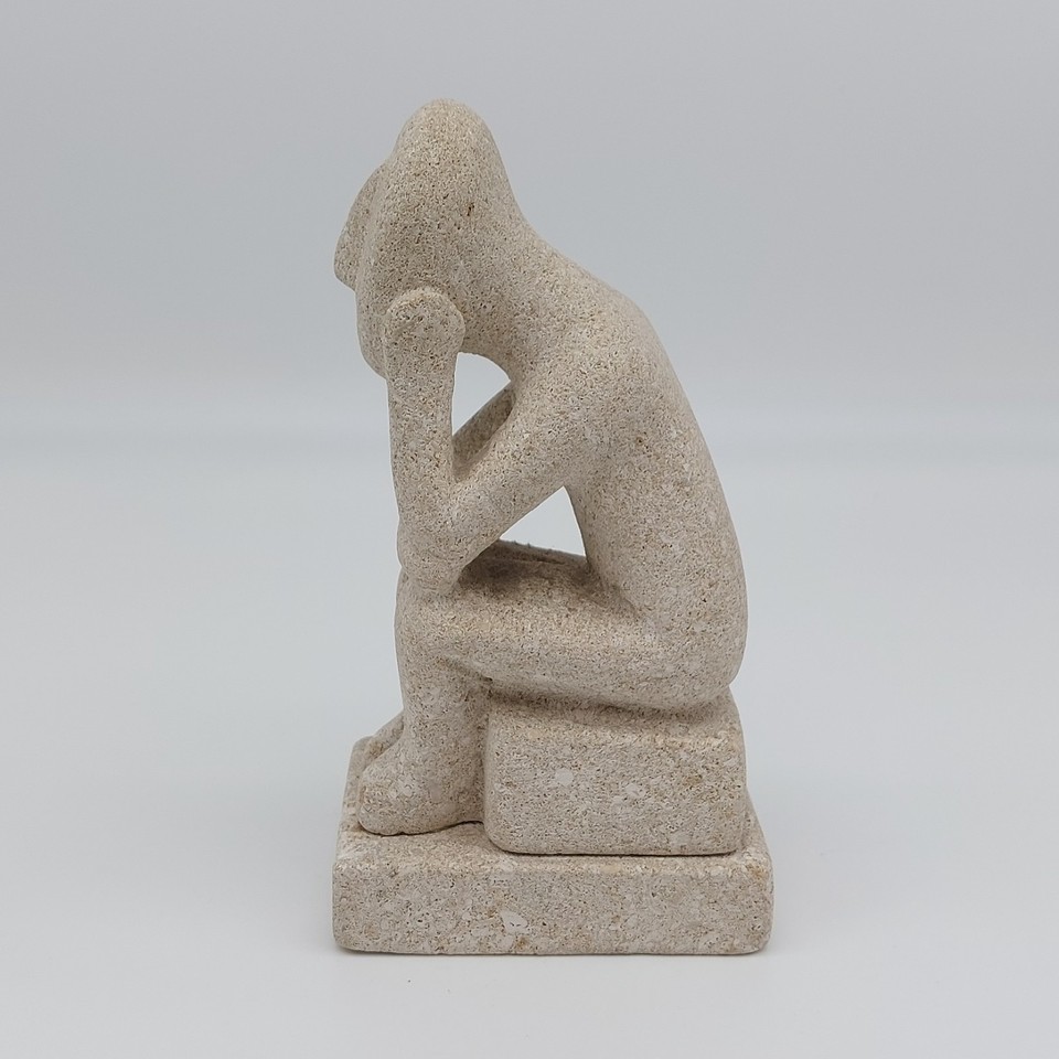 Thinker Cycladic Greek Art Figurine Idol Modern Statue Sculpture Stone ...