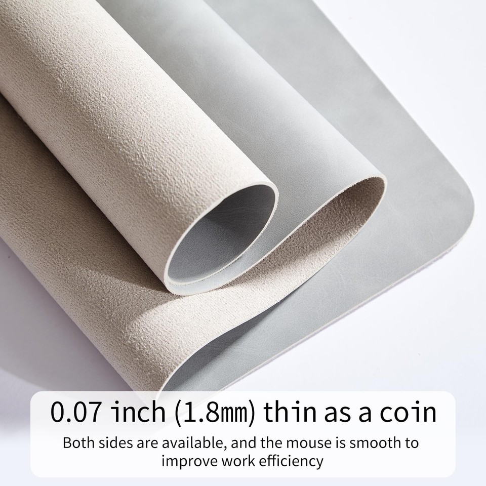 Desk Pad Soft PU Leather Large Mouse Pad Laptop Computer Desk Mat Table ...