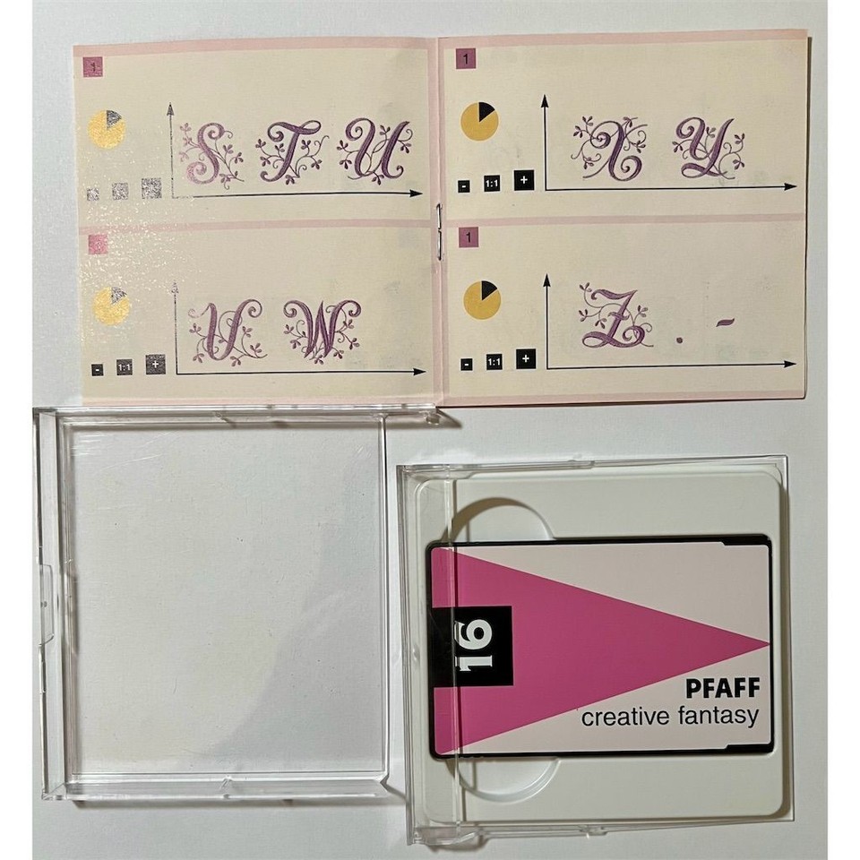 Pfaff Creative Fantasy Monogram Embroidery Memory Card #16 | eBay