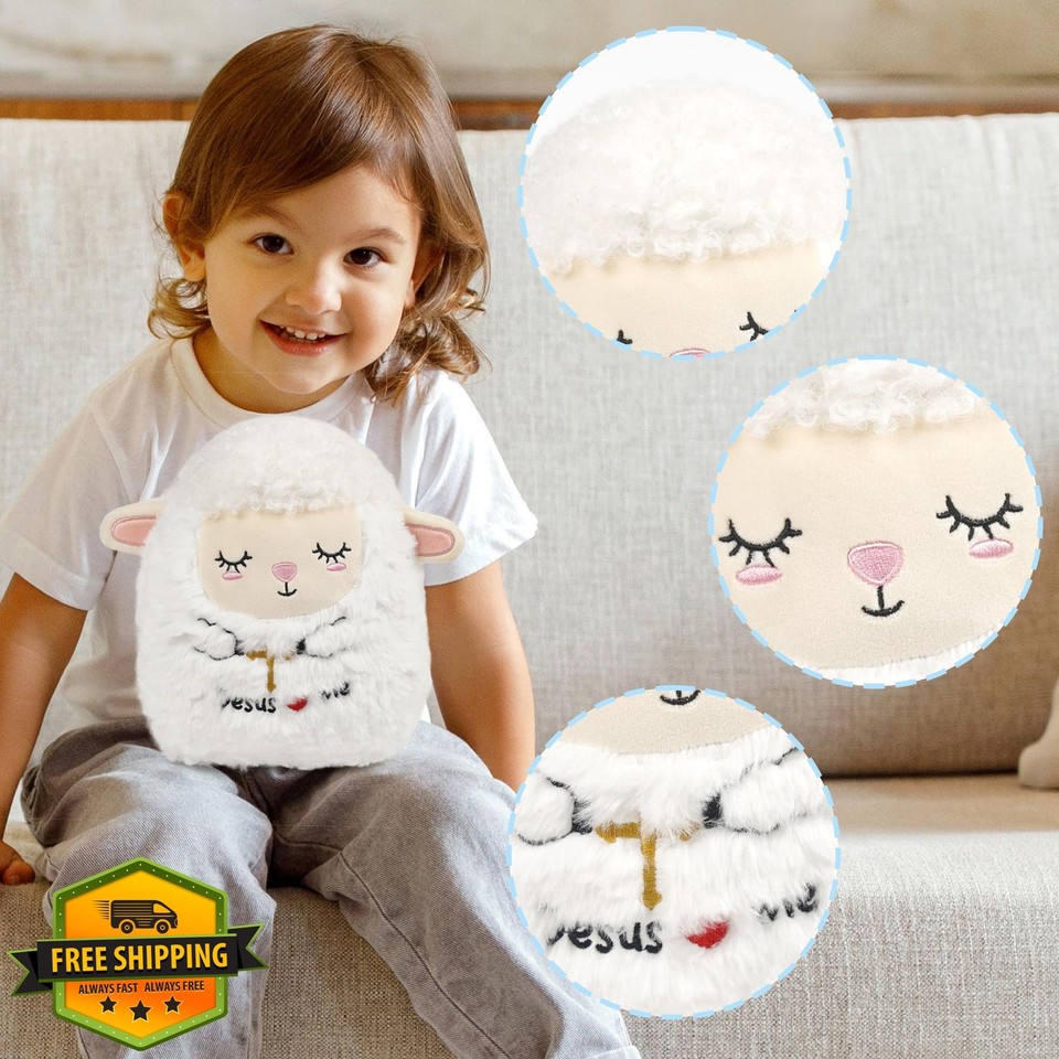 SEAOPOP Lamb Jesus Plush Toy, 8-Inch Christian Stuffed Animal for Kids ...
