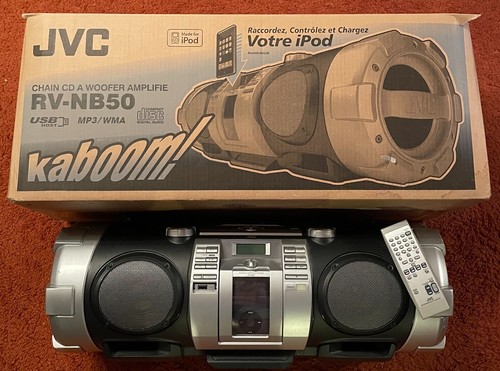 JVC Kaboom RV-NB50 With Original Box And Styrofoam CD Ipod Radio USB | eBay