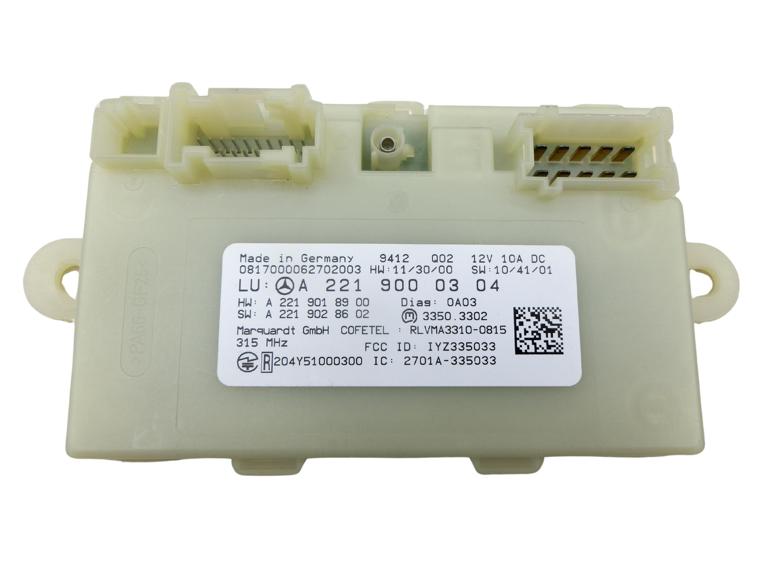 Steuergerät ECU Modul Keyless Go Entry für Mercedes-Benz S-Klasse W221 ...