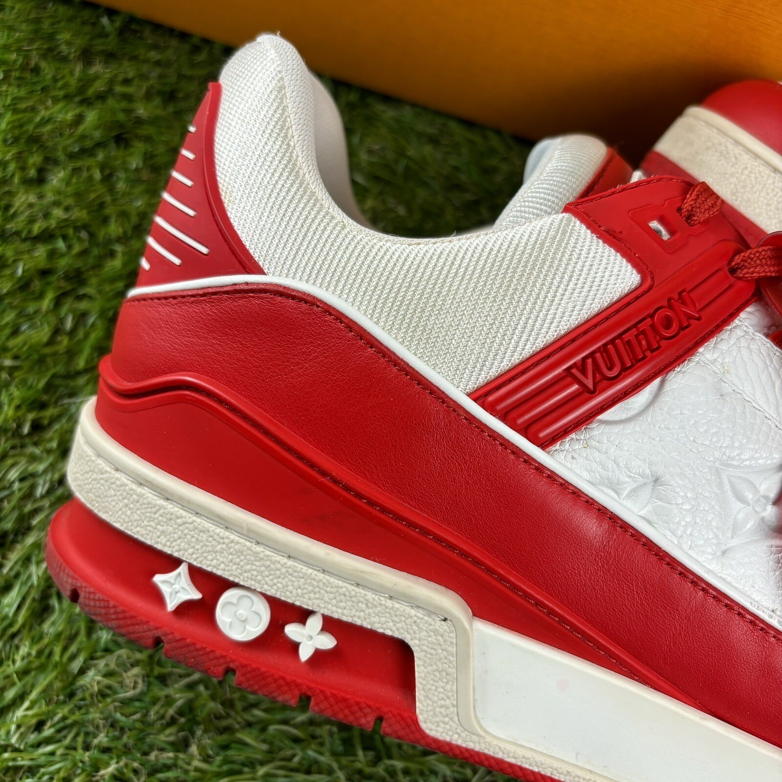 Louis Vuitton LV Trainer Red White - Size 11UK (12US)… - Gem