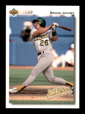 1992 BASEBALL 1992 Upper Deck Brook Jacoby Oakland Athletics #528 1 | eBay