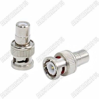 1x RCA Female to BNC Male Plug Adapter for Video Camera Connector BNC ...
