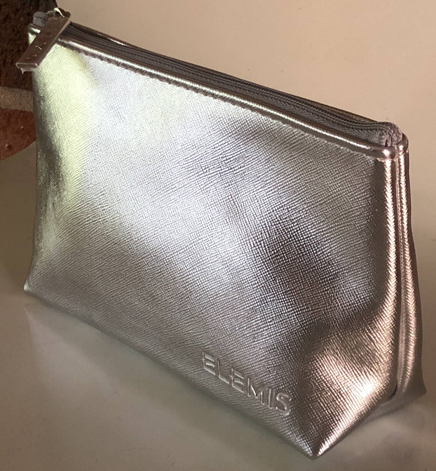 Silver Metallic Makeup Bag | Saubhaya Makeup