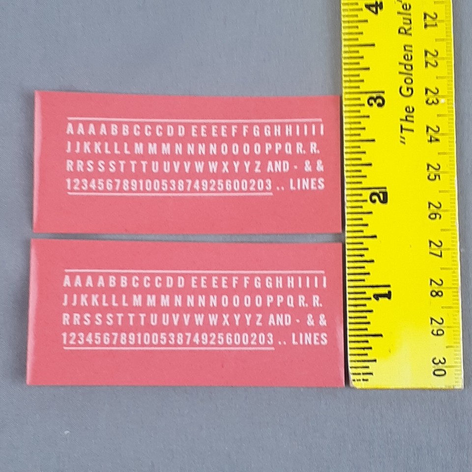 Champ Decals L-87 Condensed Gothic White 3/32" Letters & Numbers HO N O ...