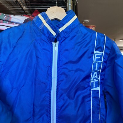 Vintage 1960s FIAT Crown Cafe Racer Windbreaker Retro Automotive Nylon ...
