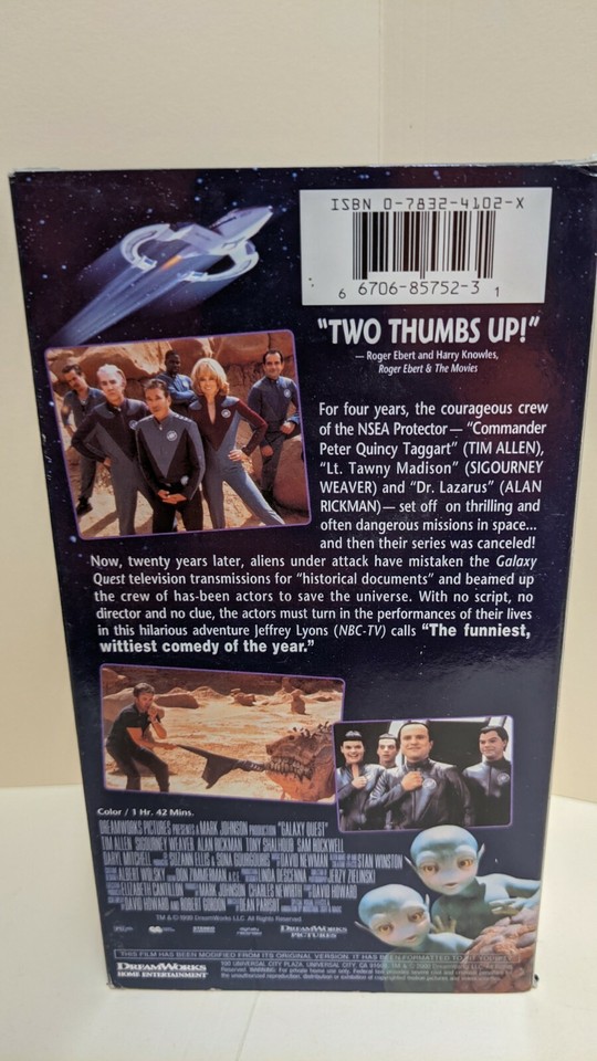 Galaxy Quest VHS Movie Tim Allen, Sigourney Weaver 667068575231| eBay
