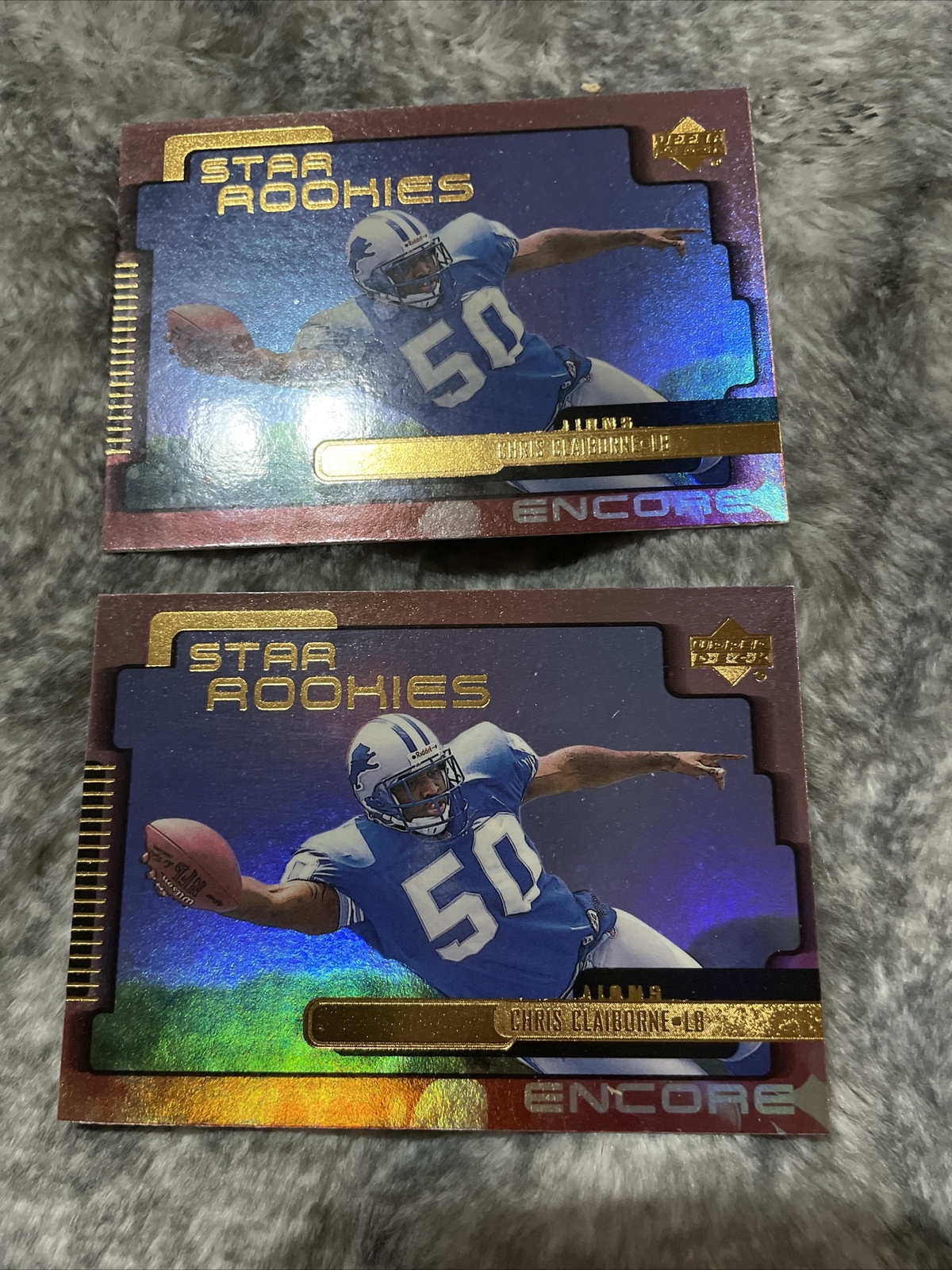 )2) 1999 Upper Deck Encore Football Card #185 Chris Claiborne Rookies ...