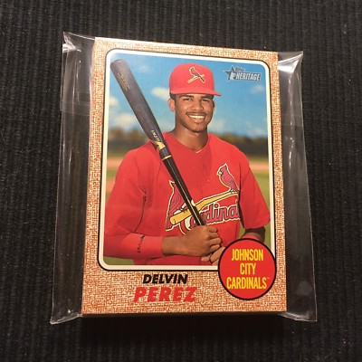(10) 2017 TOPPS HERITAGE MINORS #111 DELVIN PEREZ LOT JOHNSON CITY ...