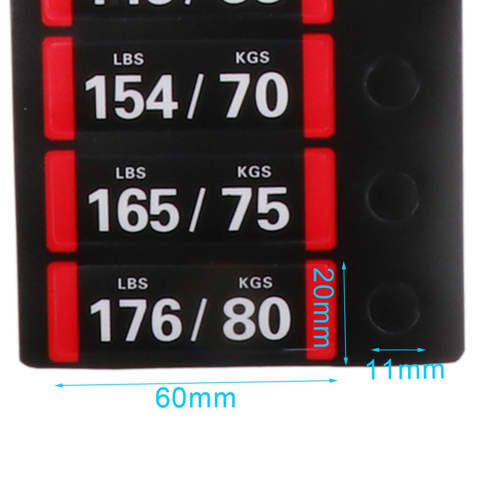 Weight Stickers Weight Stack Labels 11-176lbs, Black Background Weight ...