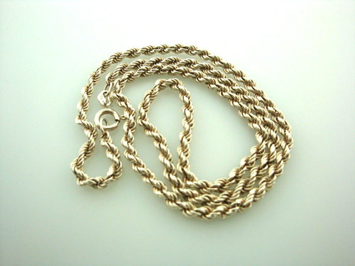 Sterling Silver Rope Chain 18" 3mm 925 Italy | eBay