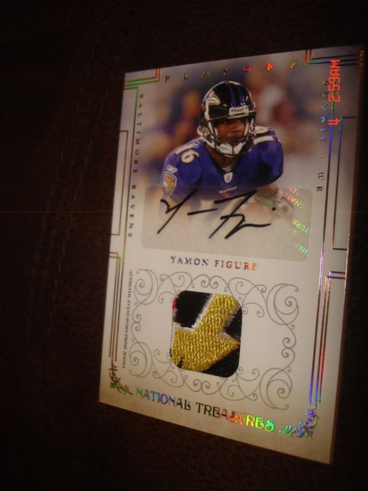 YAMON FIGURS 2007 PANINI NATIONAL TREASURES AUTO 3CLR PATCH#16/25 ...