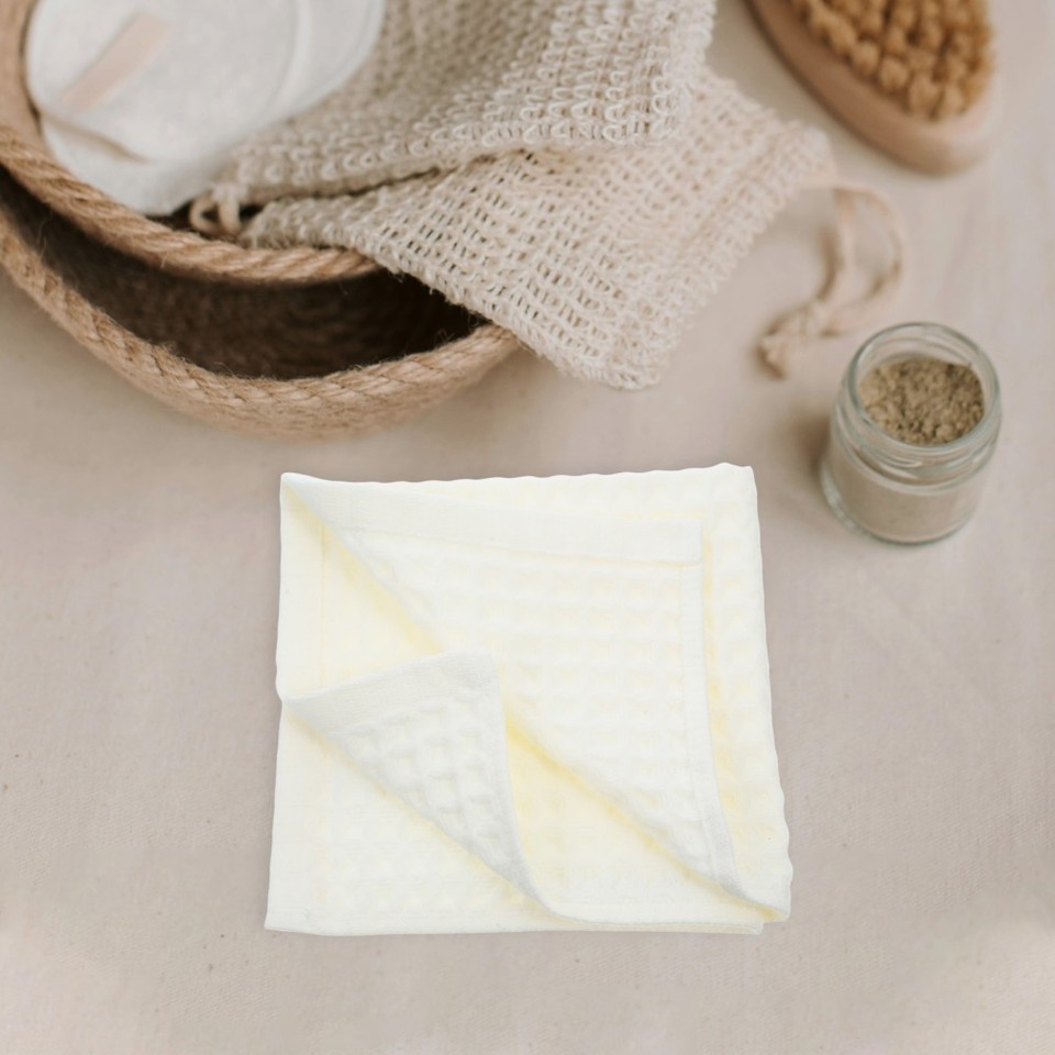 4 Pcs Decorative Towels for Bathroom Facecloth Soft Cotton Waffle Weave ...