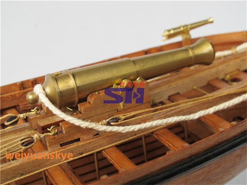 Full Ribs Armed Cannon Boat Scale 1/36 42FT Wood Ship Model Kit ...