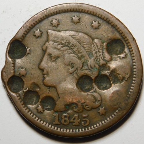 1845 Large Cent Braided Hair Actual Coin Pictured | eBay