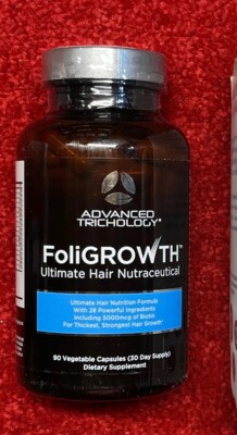 FoliGROWTH Hair Growth Supplement for Thicker Fuller Hair 90 Caps Exp 4 ...