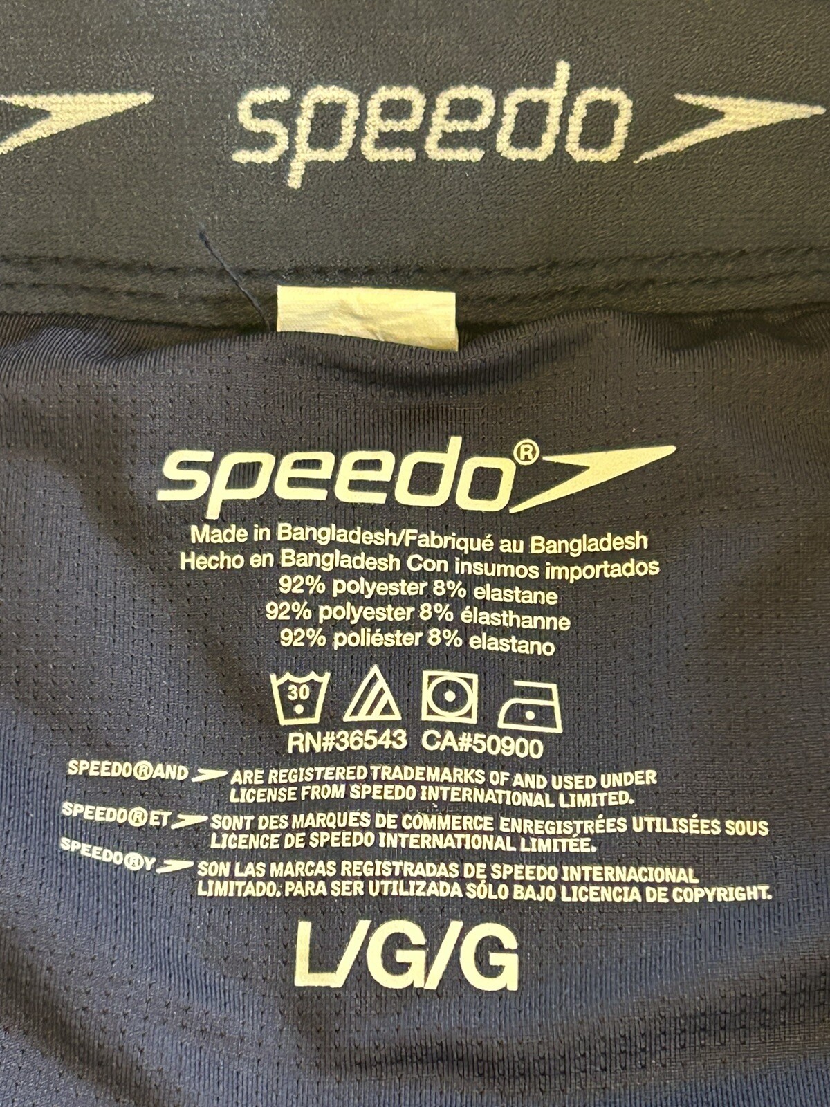 Speedo Men's Size Large Blue Swimming Trunks Striped Speedo Swim Shorts ...