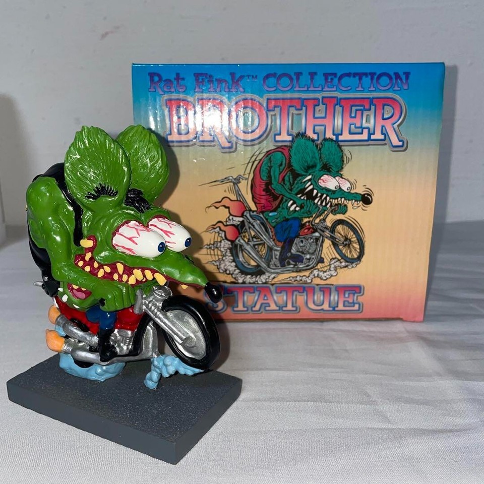 Rat Fink Collection Brother Edros Mooneyes Figure Statue Toy w/box Used ...
