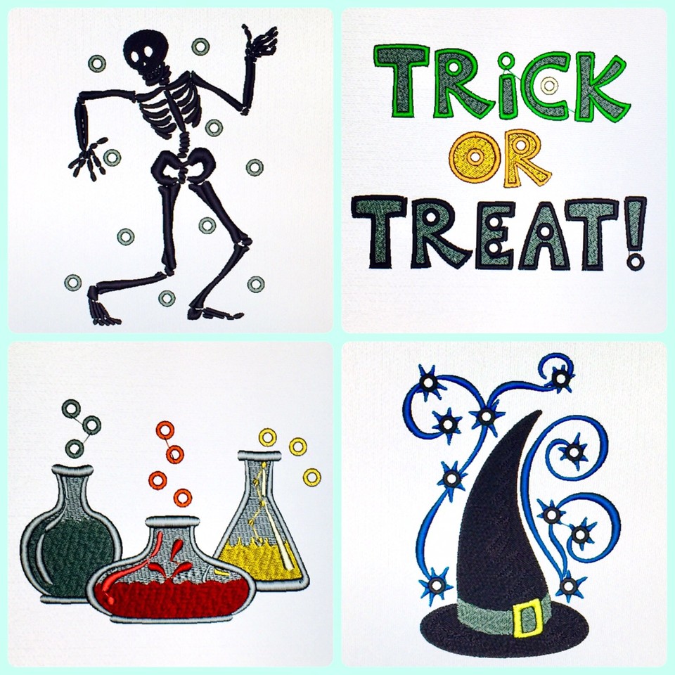 Large Halloween Embroidery Designs Disk For Husqvarna Viking Designer 1 ...