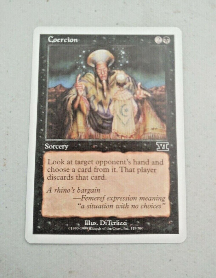 MTG Coercion Sixth Edition Regular Common Premium NOS See Description ...