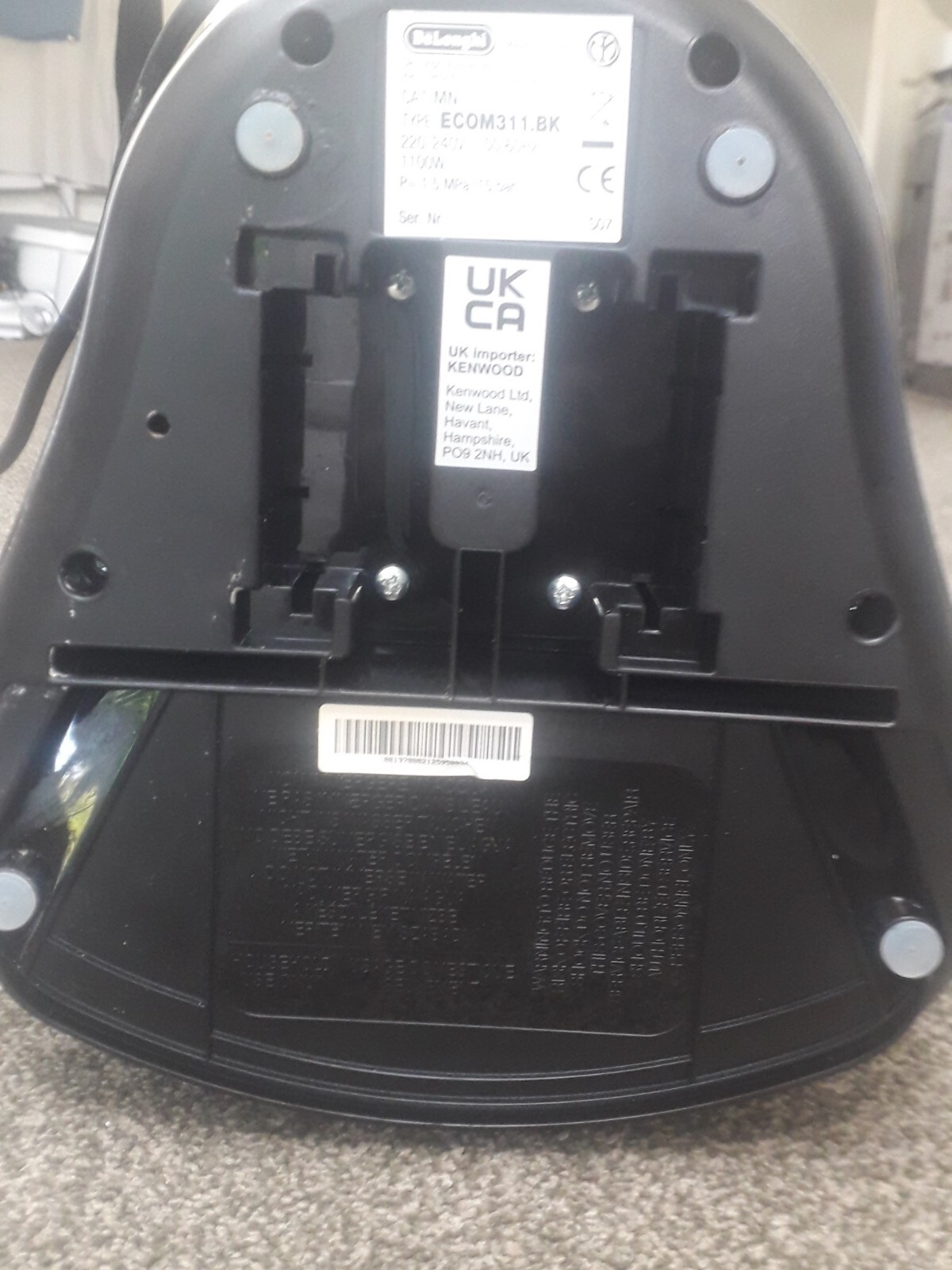 De'Longhi ECOM311.BK Ground & Pod Coffee Machine Coffee Maker. Spares ...