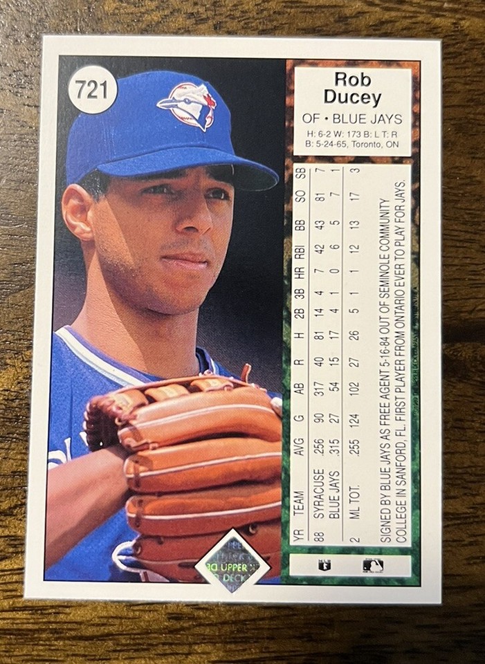 1989 Upper Deck Rob Ducey Baseball cards #721 | eBay
