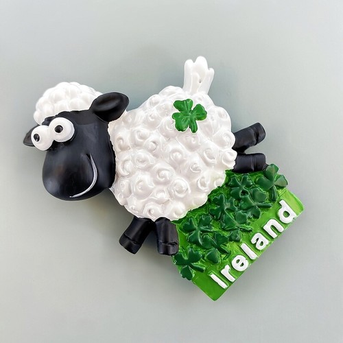 Cute Blackface Sheep Ireland Travel Souvenir 3D Resin Refrigerator ...