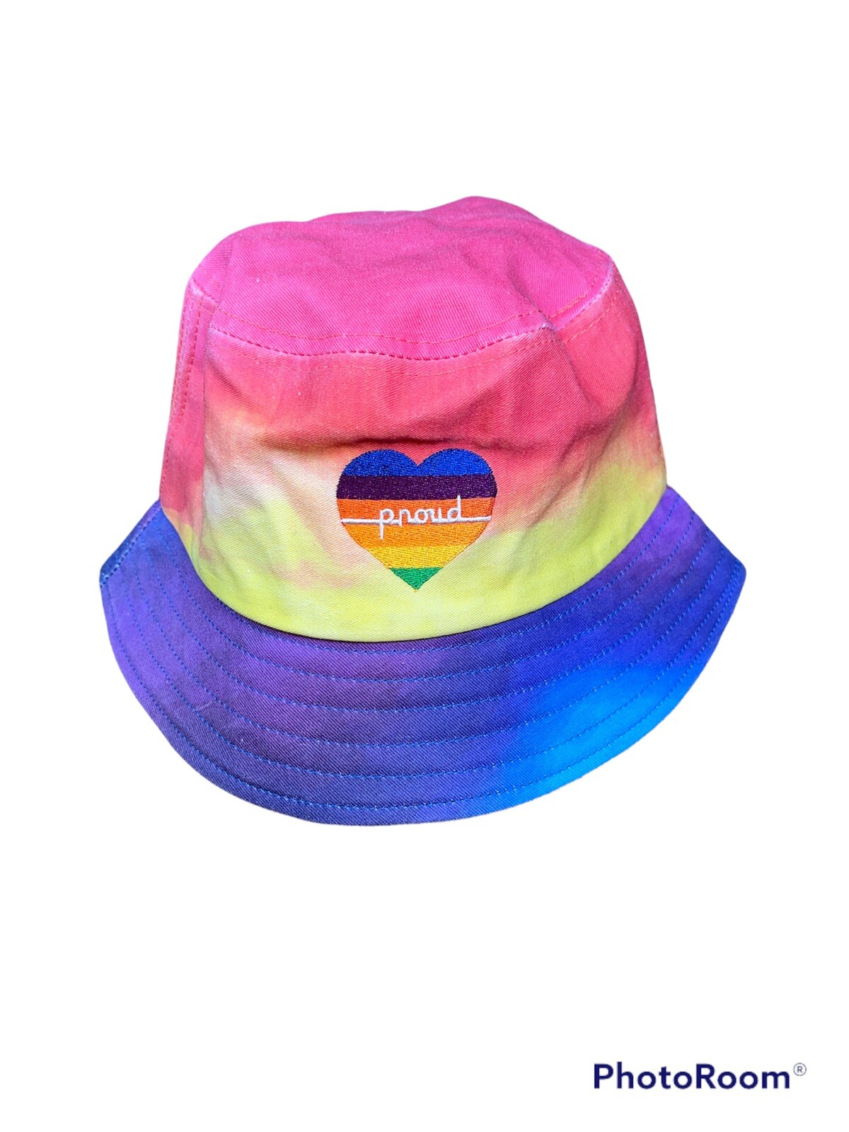 PHLUID PROJECT Rainbow Bucket Hat PROUD 100% Cotton O… - Gem