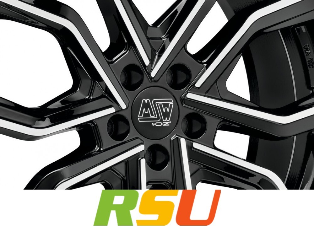 MSW MSW 41 gloss black full polished 8x19" ET45 LK5 114.3 ML 73.1 ...