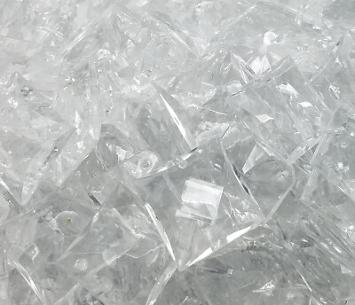 Lot of 25 Square 21mm Crystal Clear Faceted Gemstone Acrylic Plastic ...