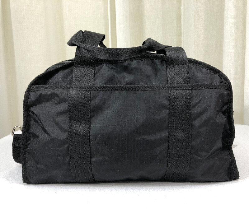 NWT LeSportsac Bergen Nylon Duffle Shoulder Crossbody Bag Jet Black ...
