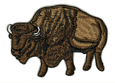 Buffalo Patch Embroidered Iron-On Applique Souvenir Travel Nature Wild ...