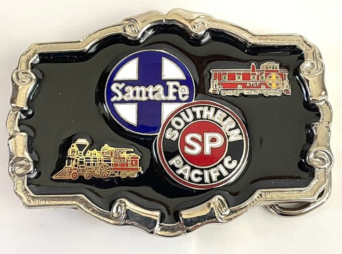 Santa Fe & Southern Pacific Railroad Merger 1983 Belt Buckle USA | eBay