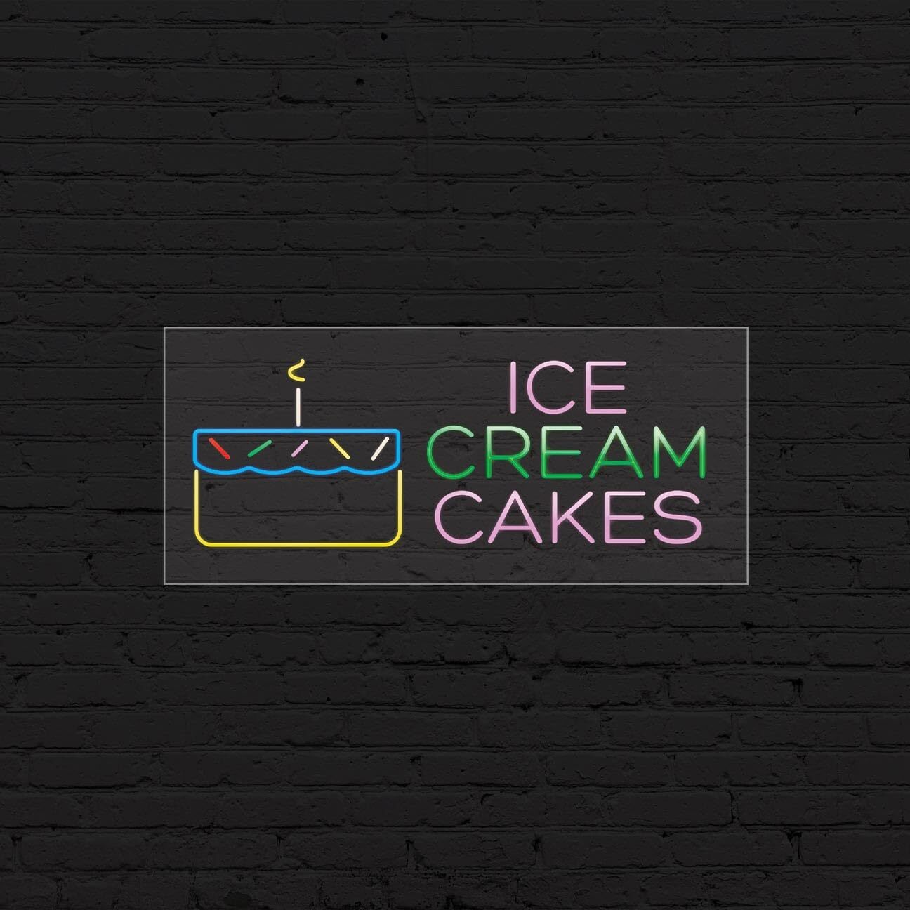 Ice Cream Cakes Sign for Business Displays | LED Flex Neon | 32"W x 13 ...