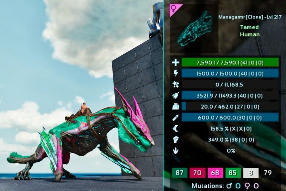ark survival ascended pve Extinction Managarmr, Top Stats/Event Color ...
